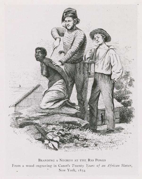 Slave Traders Branding an African Woman | The New York Public Library